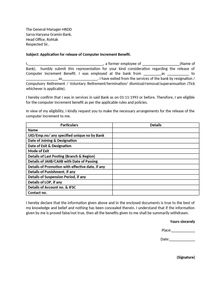 Application Format | PDF