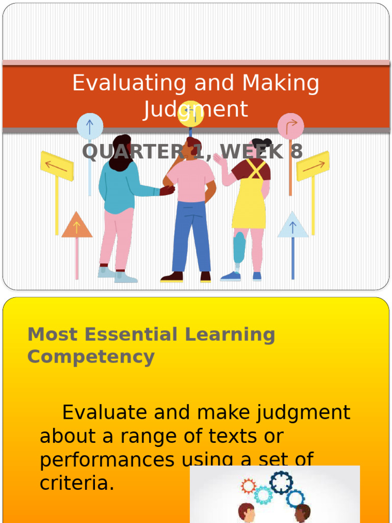 Evaluating and Making Judgment 1 | PDF