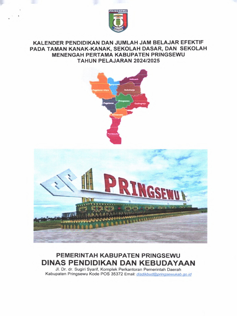 Kalender Pendidikan TK SD SMP - Tp. 2024 2025 | PDF