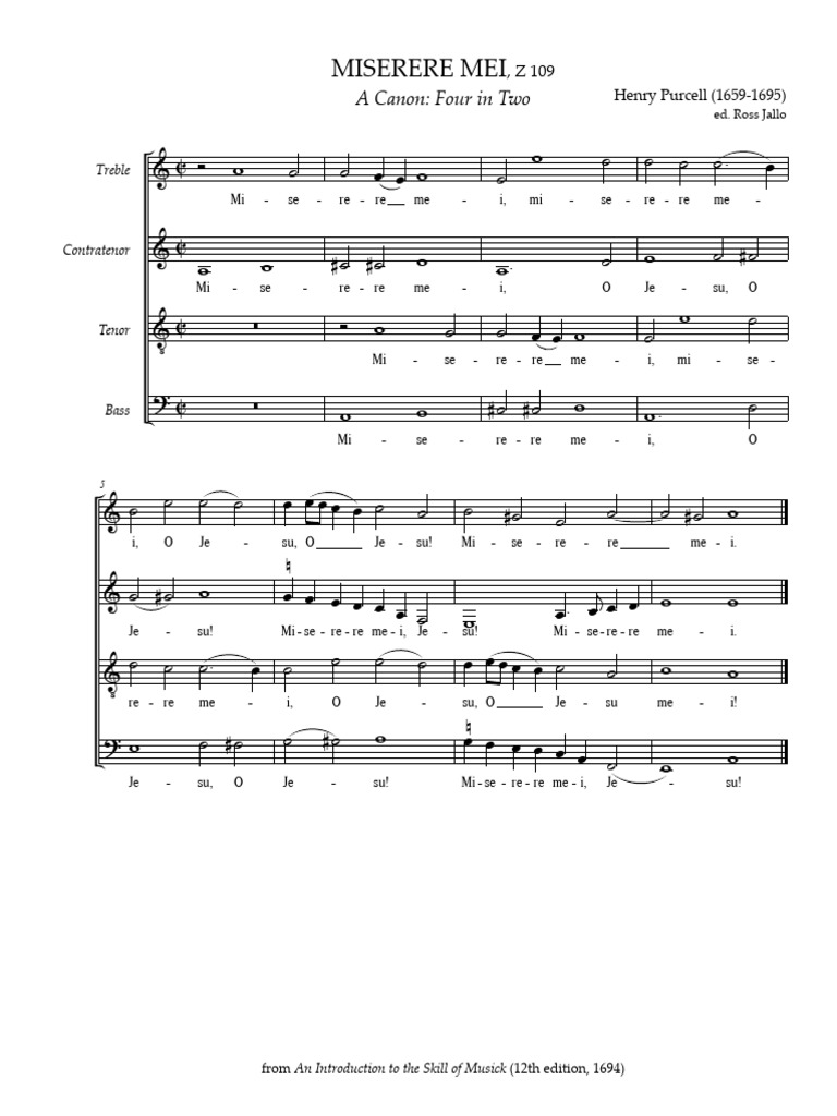 Miserere Mei Purcell | PDF