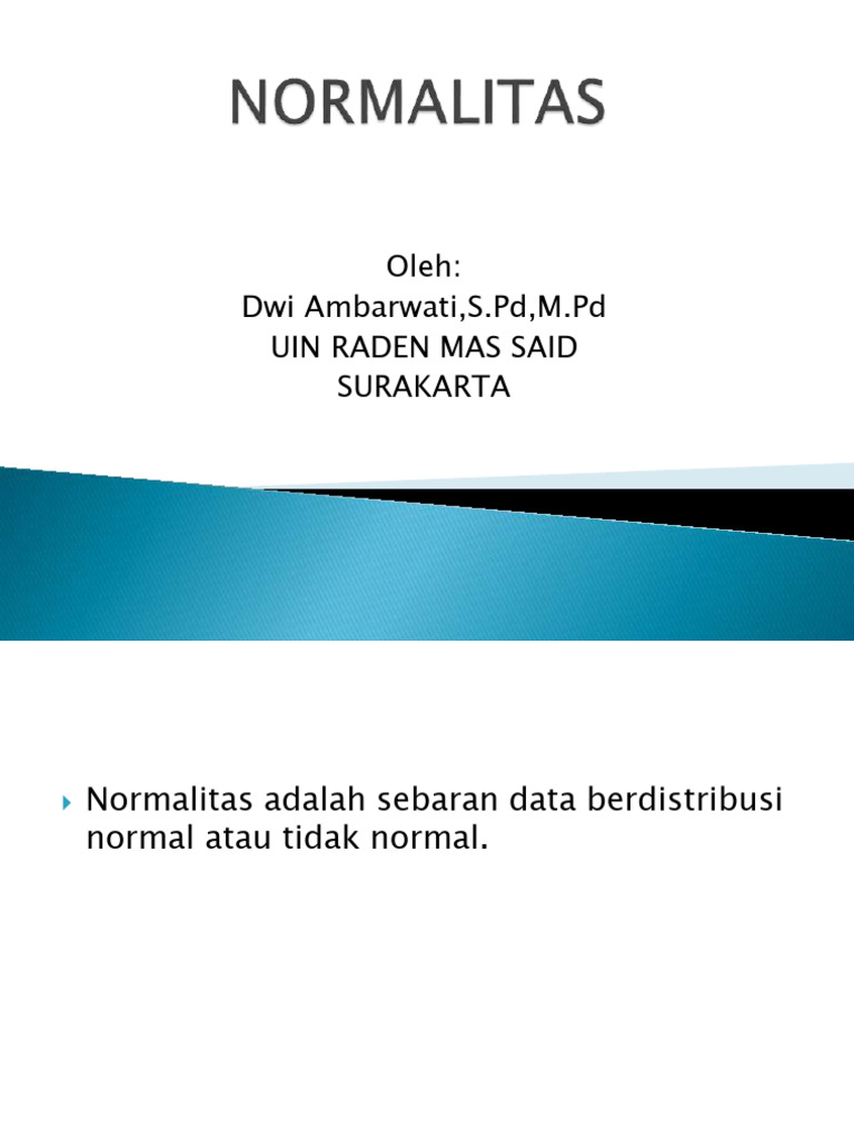 Uji Normalitas | PDF
