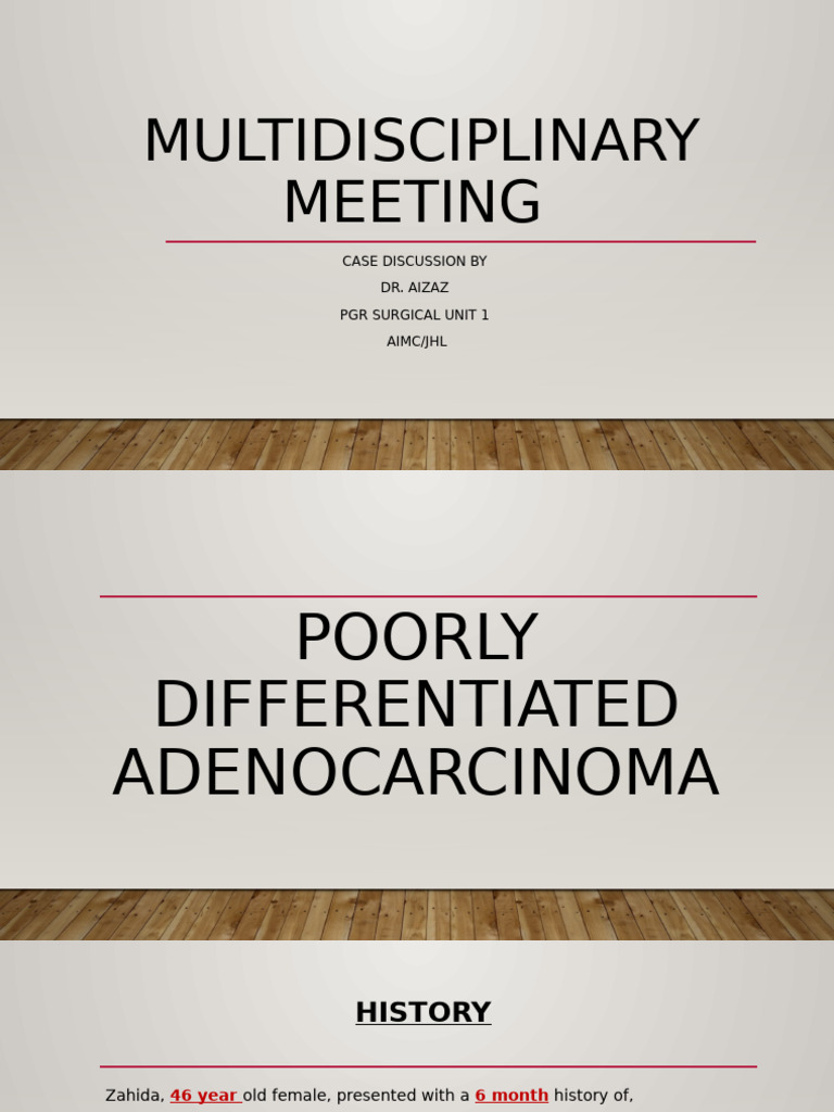 Multidisciplinary Meeting | PDF