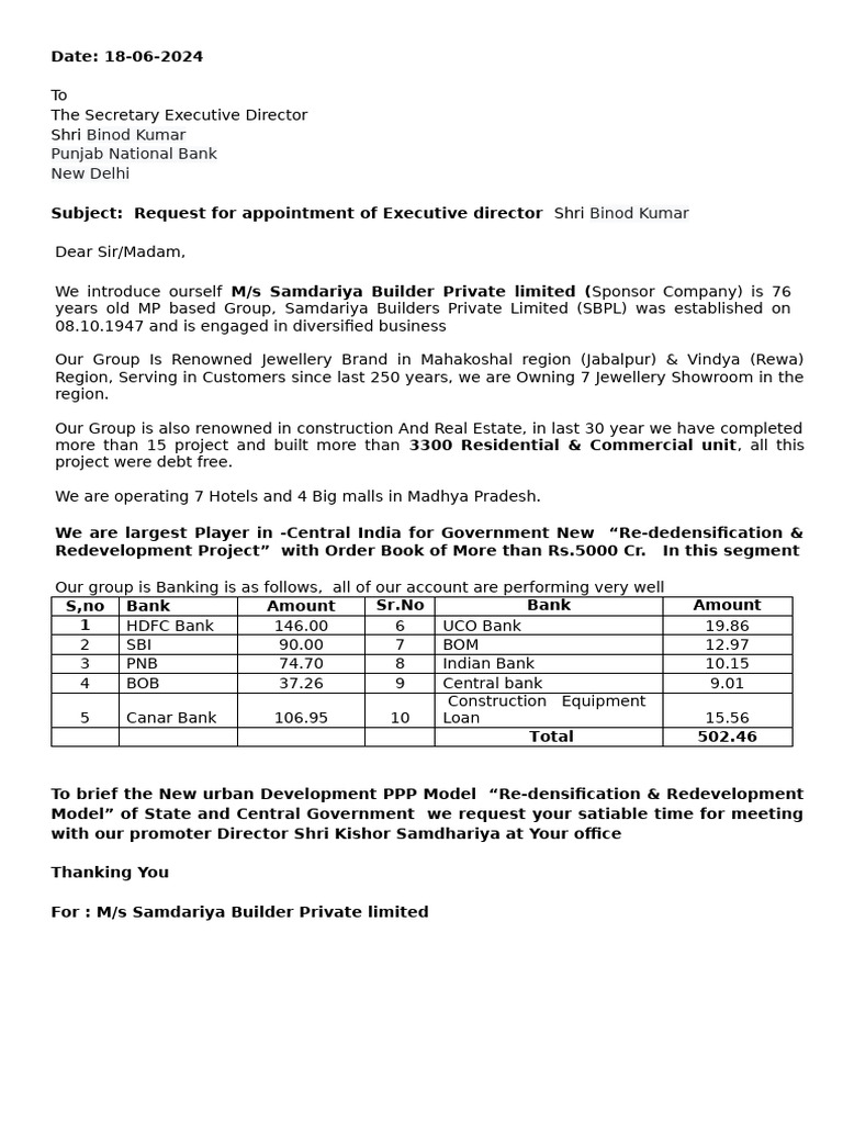 Request for Meeting on Blocked Account | PDF | Finance & Money ...