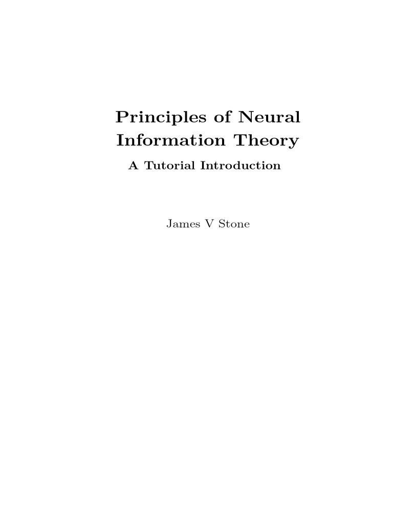 Principles of Neural Information Theory | PDF