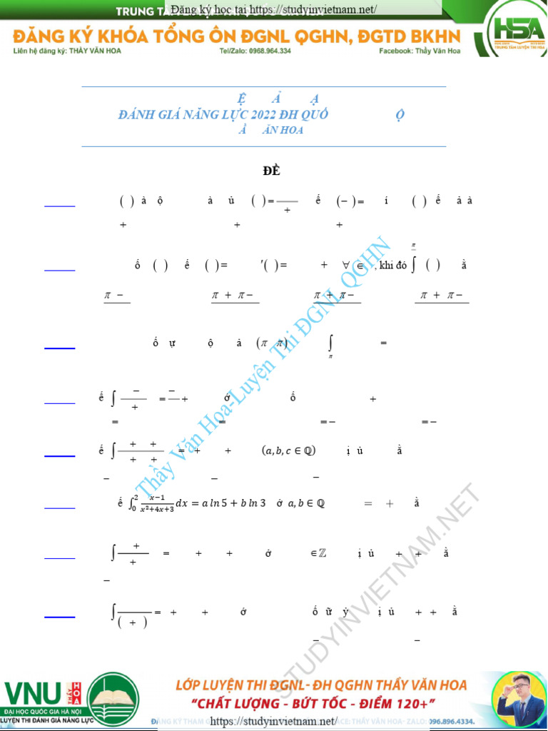 B23-TÍCH PHÂN(BT) | PDF