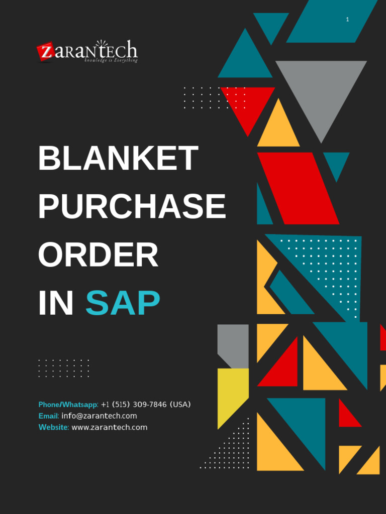 BLANKET PURCHASE ORDER in SAP | PDF