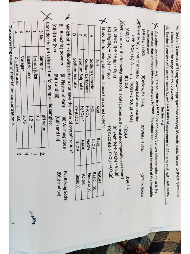 Science Question Paper | PDF