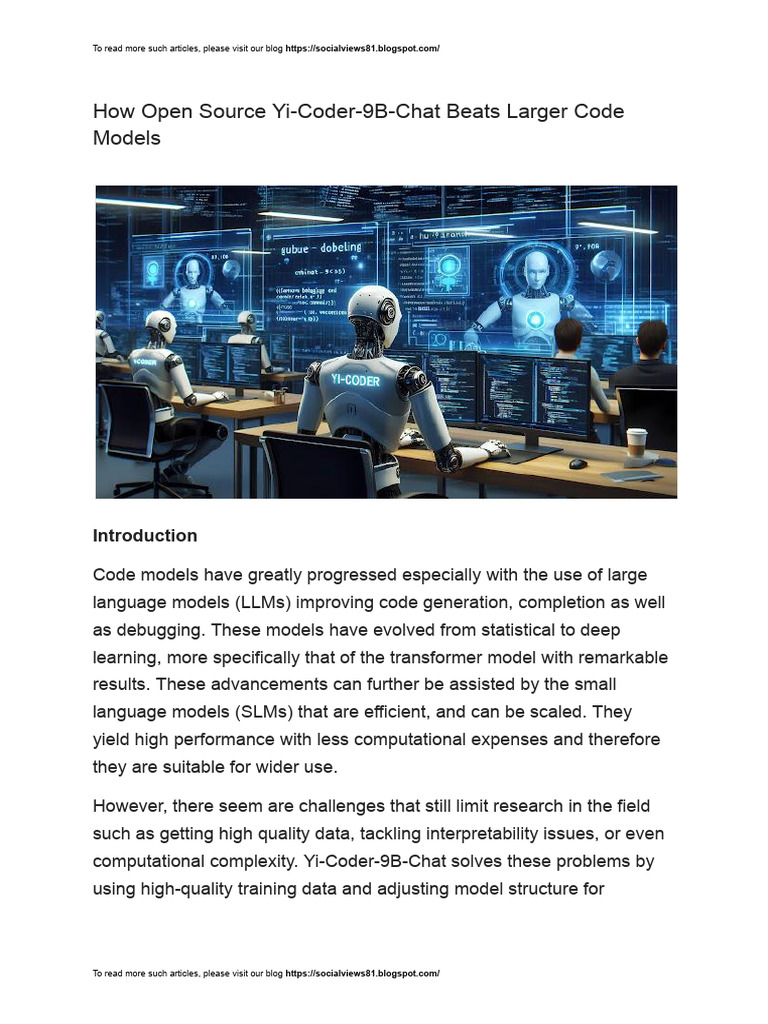 How Open Source Yi-Coder-9B-Chat Beats Larger Code Models | PDF | Artificial Intelligence ...