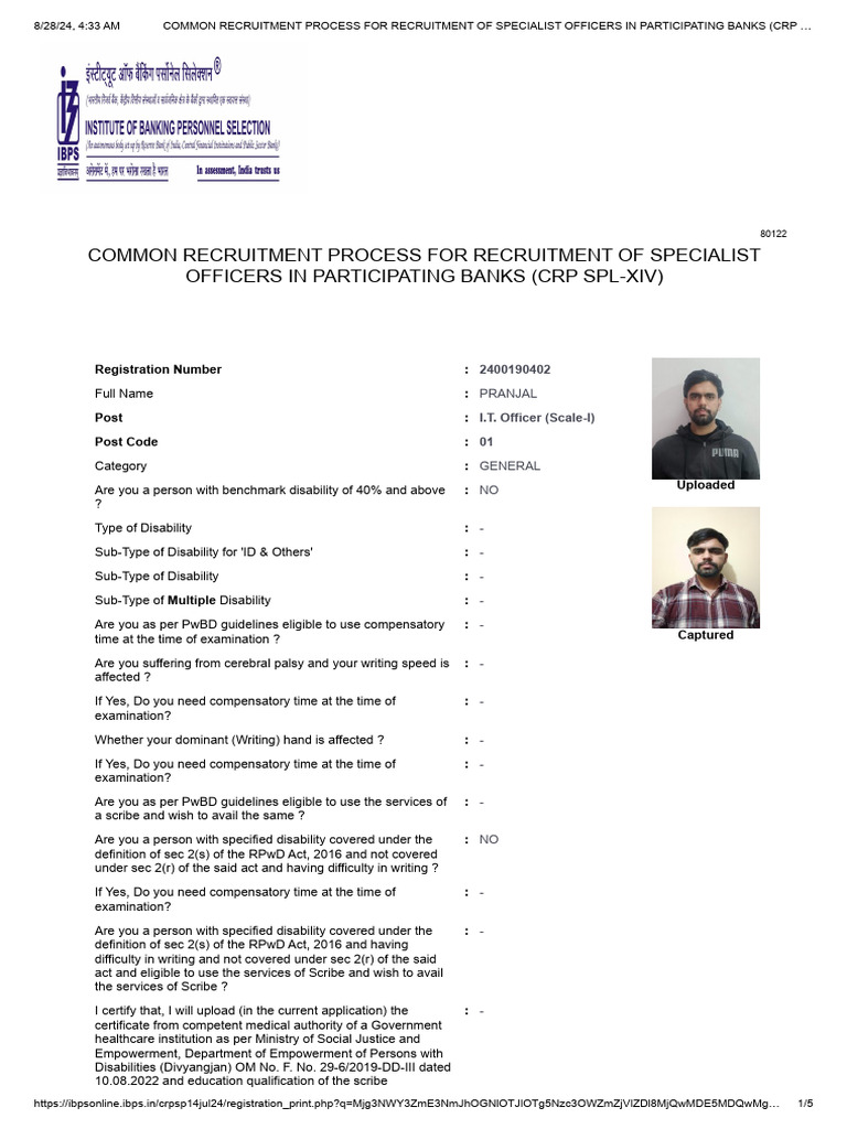 Common Recruitment Process For Recruitment of Specialist Officers in ...