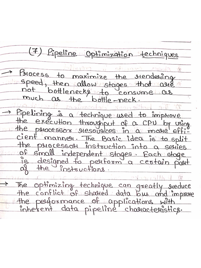Module 7 Pipeline Optimization Techniques | PDF