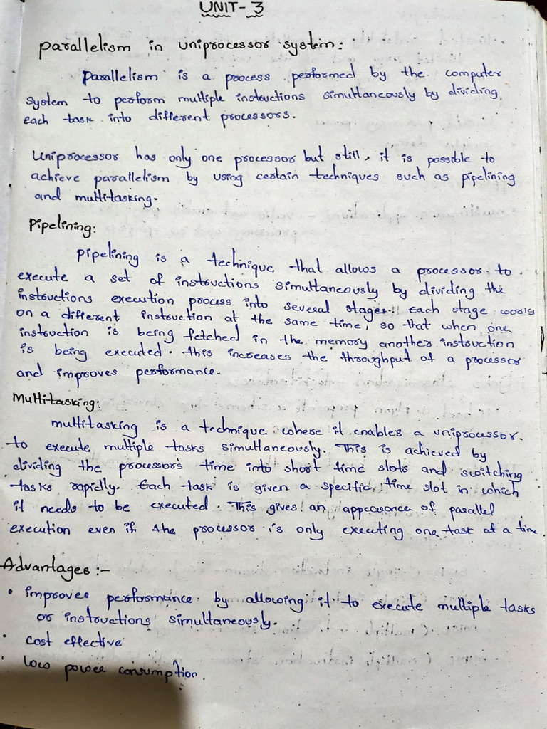 Unit-3 COA Handwritten Notes | PDF