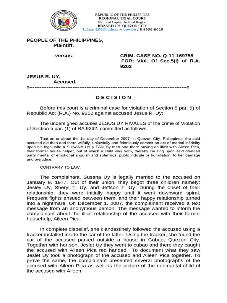 PP VS JESUS UY | PDF