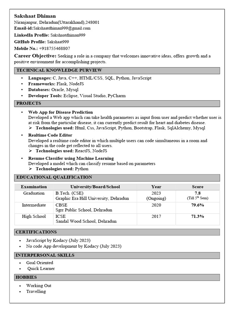 Myresume | PDF