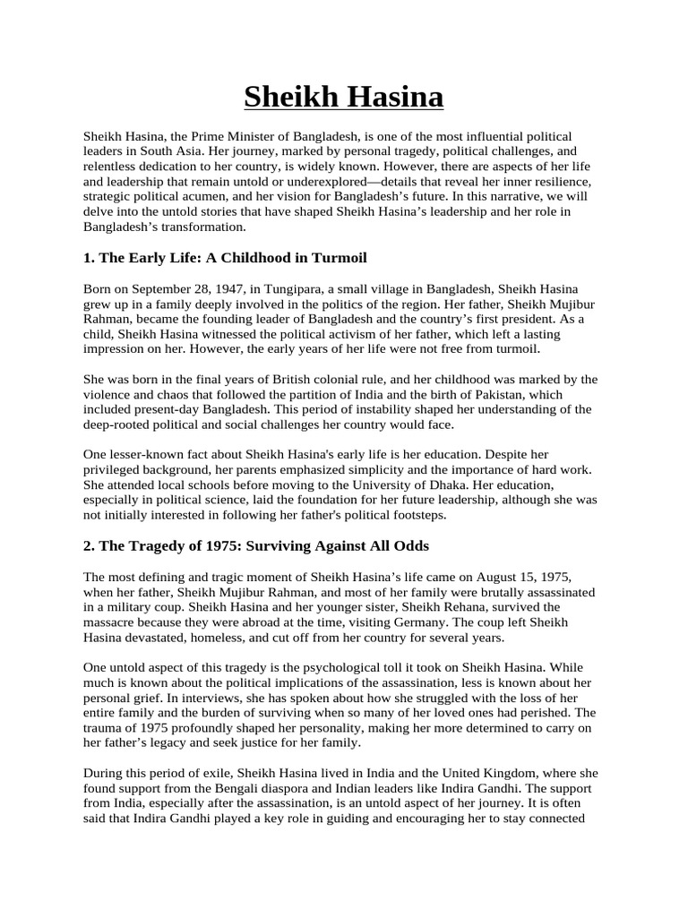 Sheikh Hasina | PDF