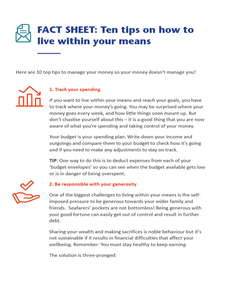 Living within your means 10 tips | PDF