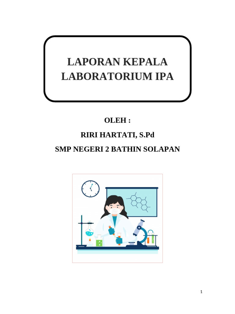 Bukti Dukung Laporan Kepala Laboratorium IPA | PDF