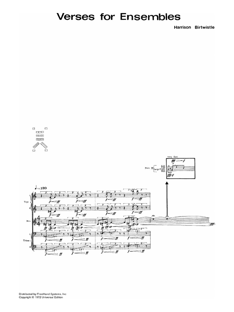 Birtwistle - Verses for Ensembles | PDF