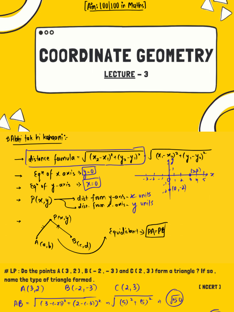 Coordinate Geometry -3 | PDF