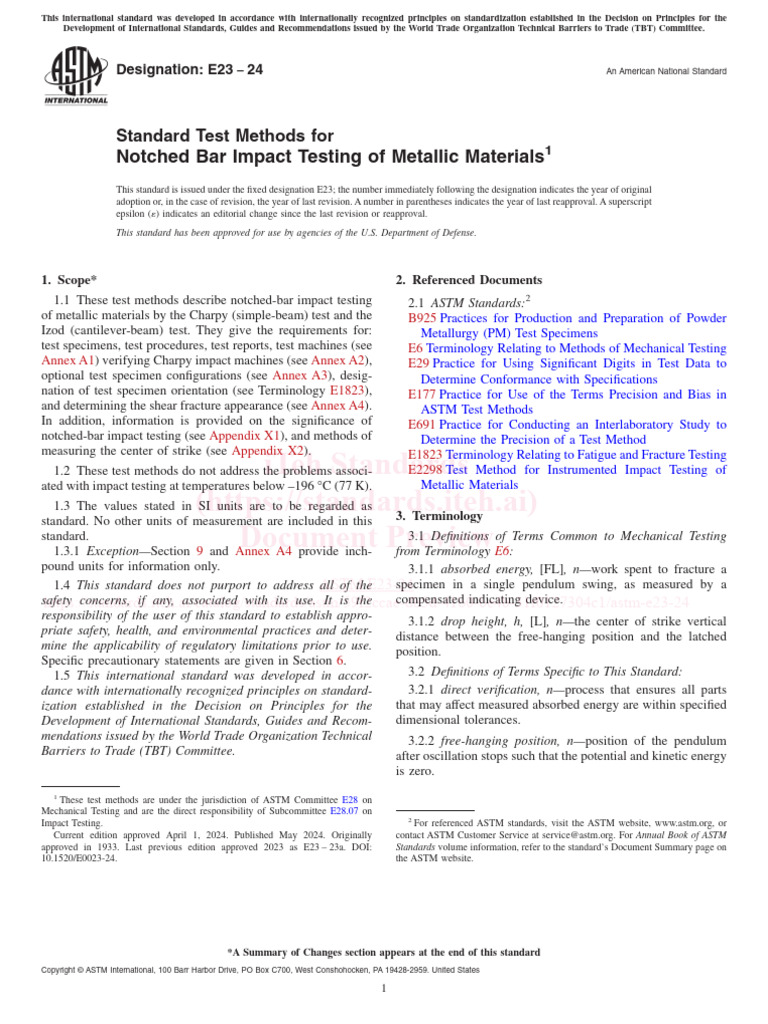 Astm E23 24 | PDF