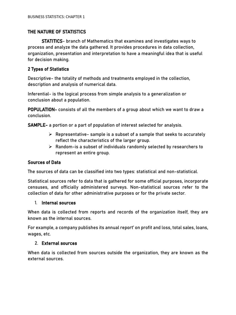 Business Stats | PDF