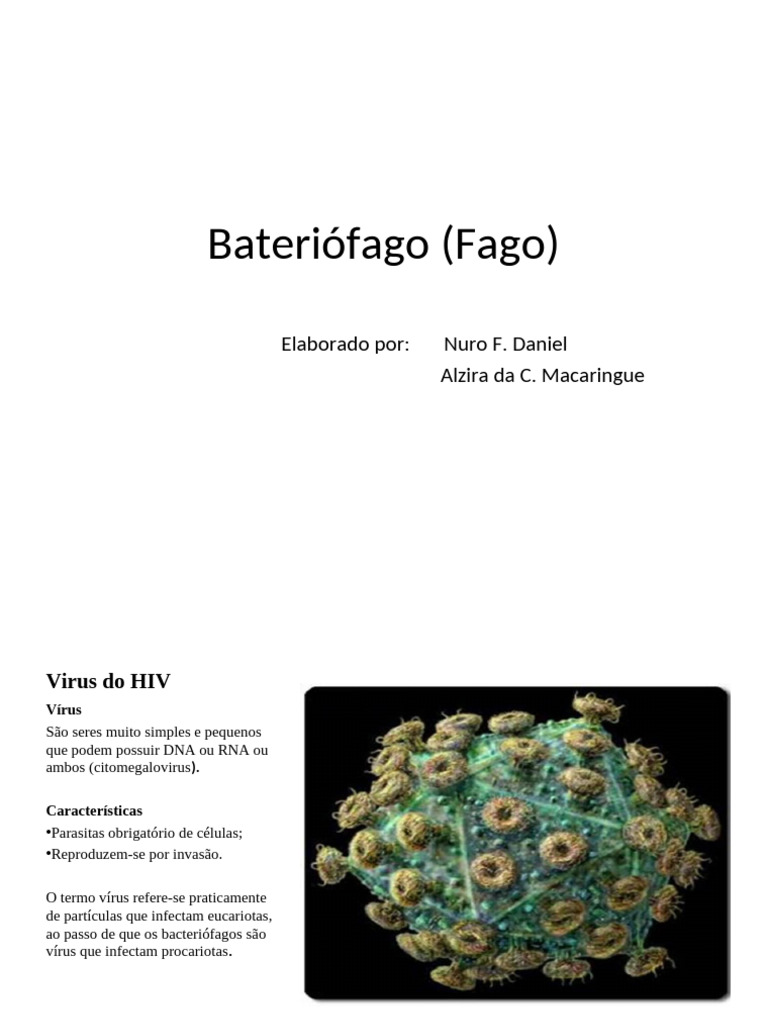 Aula 2 Bateriófago (Fago) | PDF