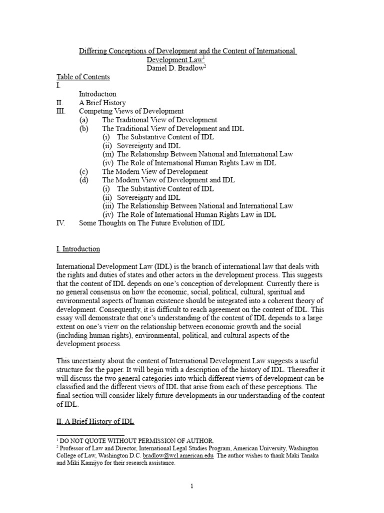 SSRN-id788070 - International Development Law (1) - Daniel Bradlow | PDF