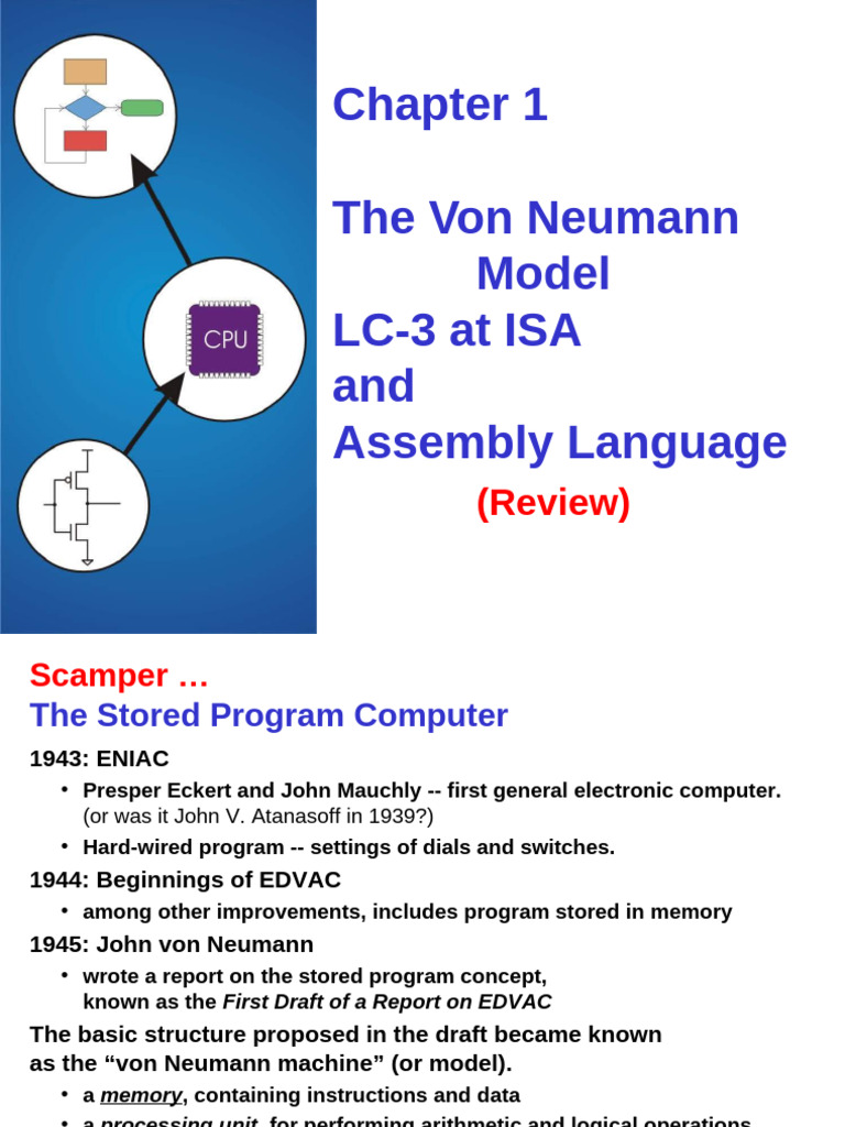 Ch01 - Von Neumann Model - LC-3 at ISA - Assembly Lan - Review | PDF
