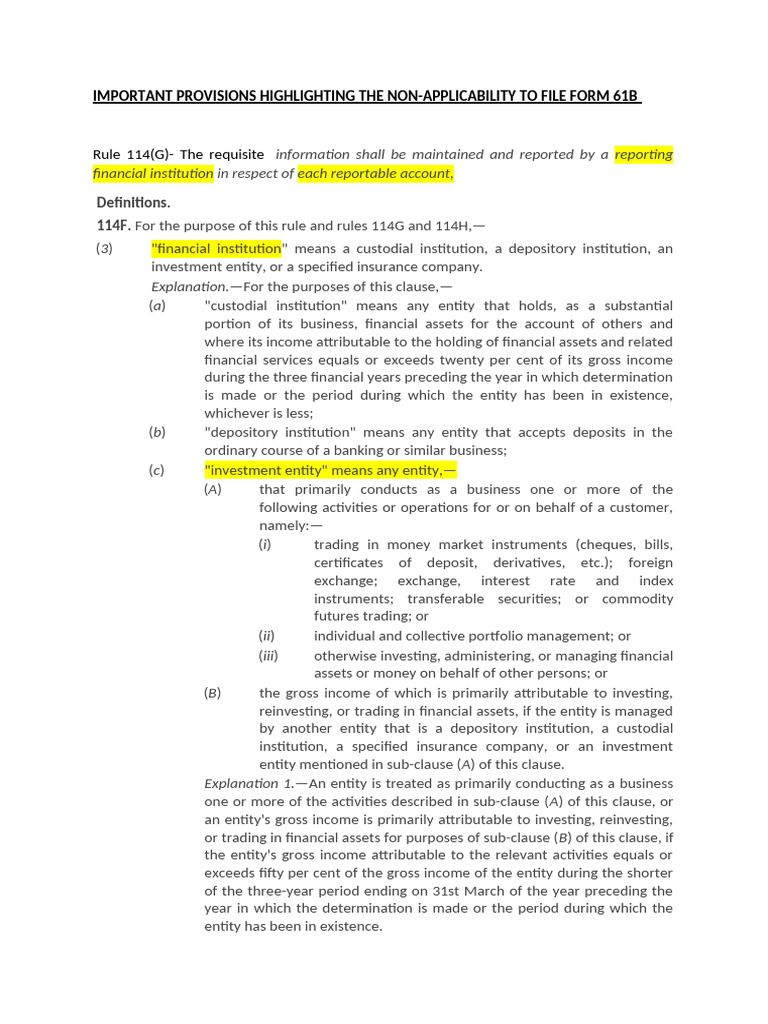 Form 61B Eligibility | PDF