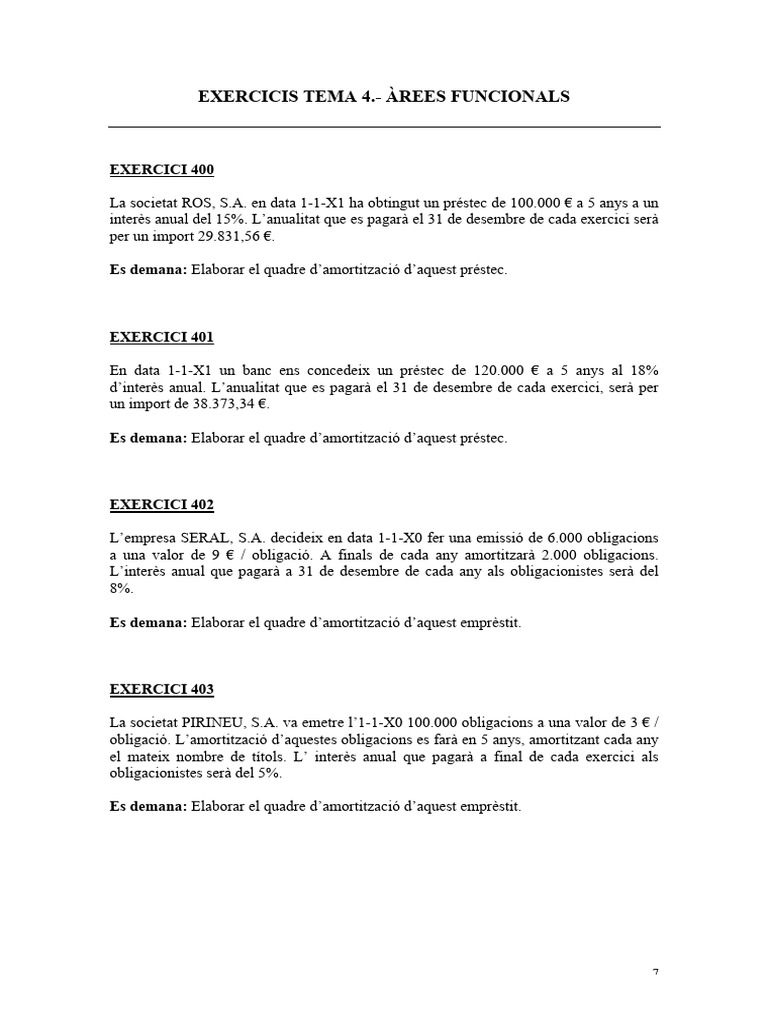 Exercicis Tema 4 | PDF