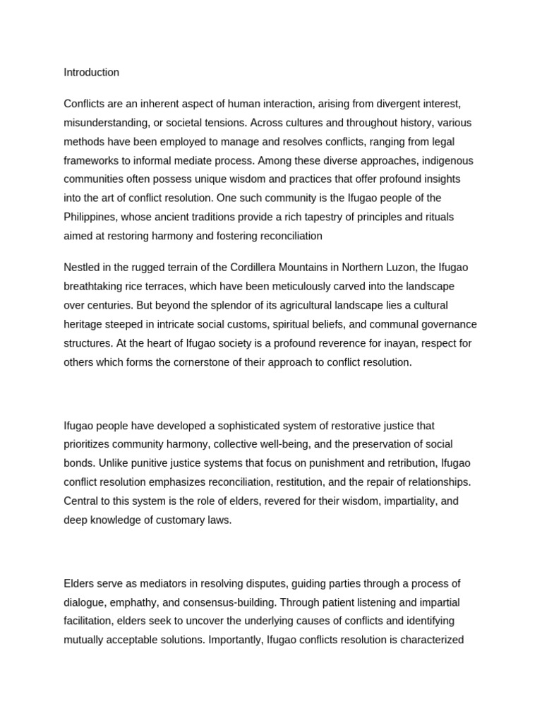 Introduction Conflict Resolution | PDF | Conflict Resolution | Justice