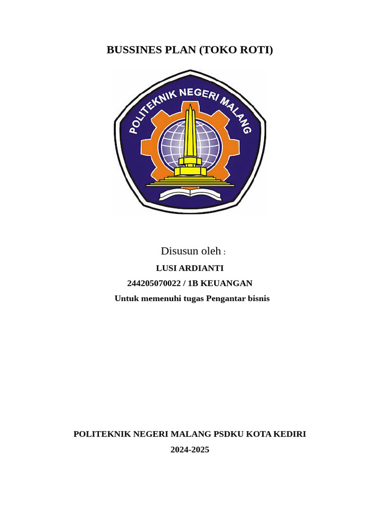 Tugas Bisnis Plan Baru | PDF