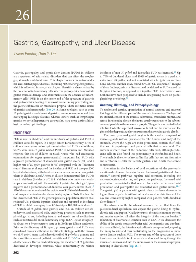 26 - Gastritis Gastropathy and Ulc - 2021 - Pediatric Gastrointestinal ...