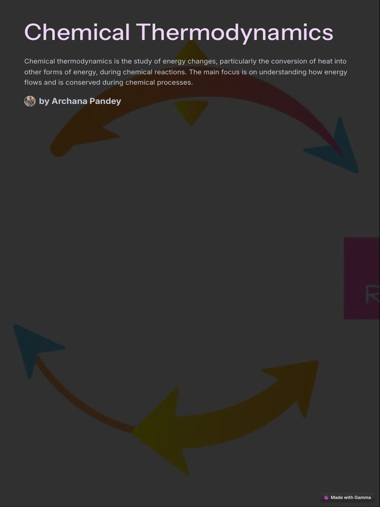 Chemical Thermodynamics | PDF