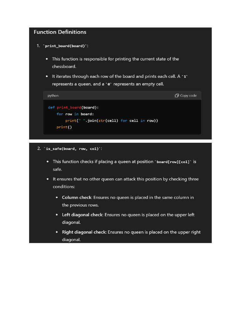 8 Queens Explanation | PDF