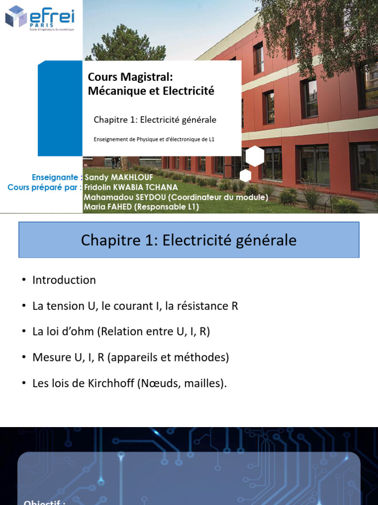 SP108R - Chapitre 1 Electricite Generale | PDF