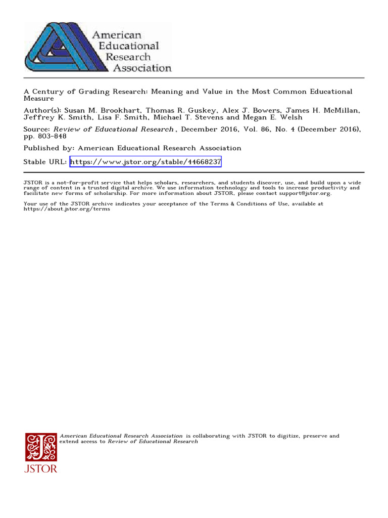 Brookhart CenturyGradingResearch 2016 | PDF