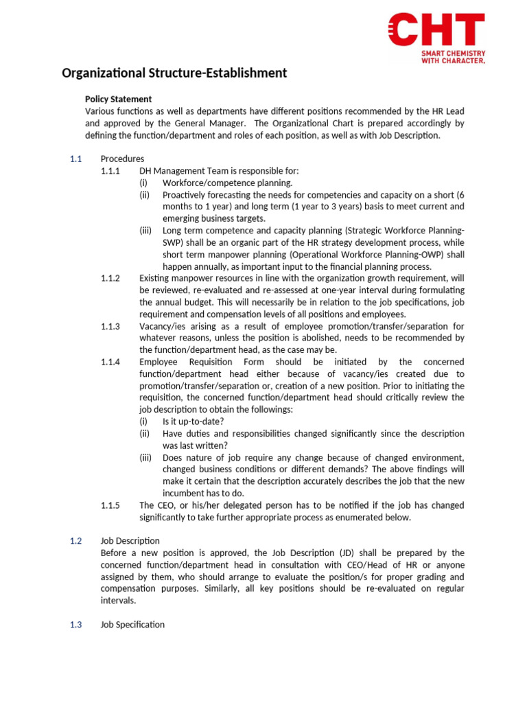 Organizational Structure (Grading) | PDF