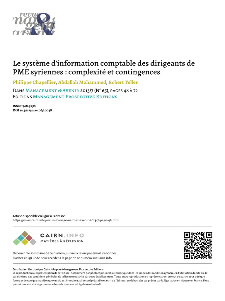Le Système D'information Comptable Des | PDF