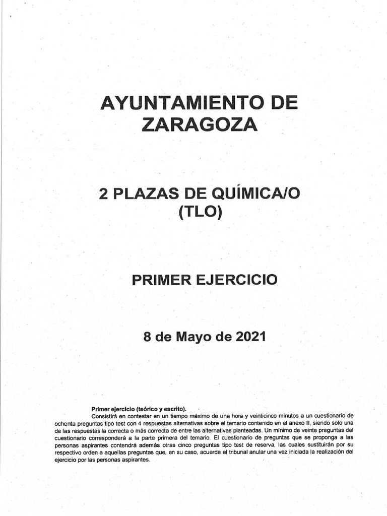 1009cuestionario Primer Ejercicio | PDF