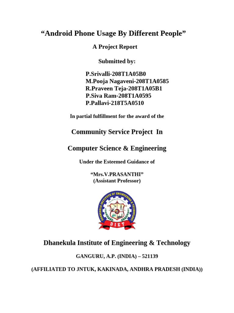 Community Service Project | PDF