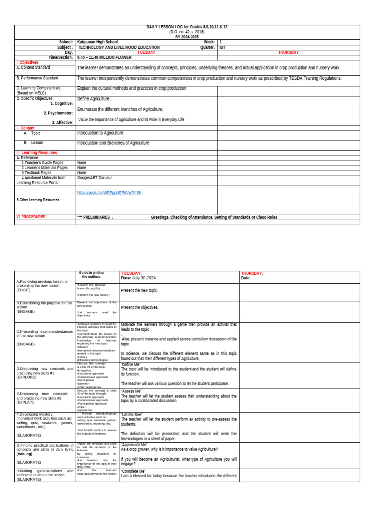2024-2025 MILLION TLE 10 FIRST TOPIC | PDF