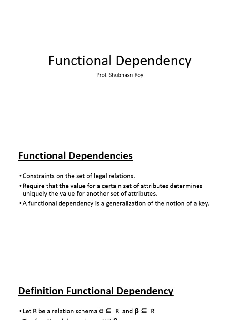 Functional Dependency Pdf