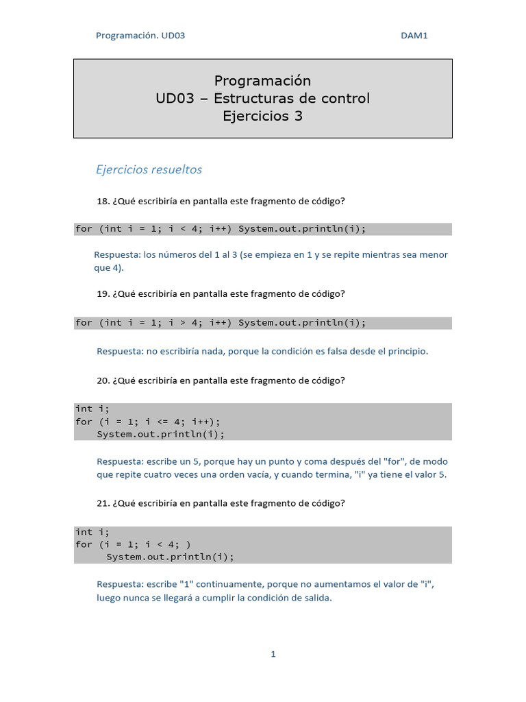 PRO - UD03 - Ejercicios 3 | PDF