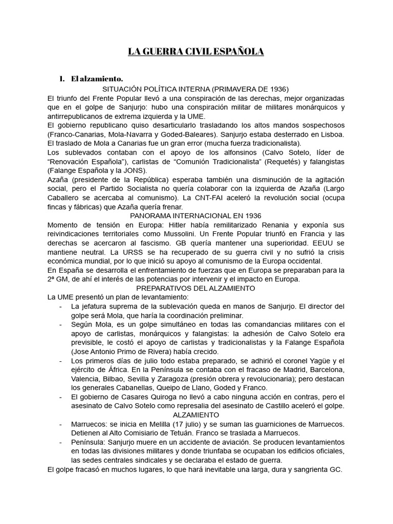 La Guerra Civil Española | PDF