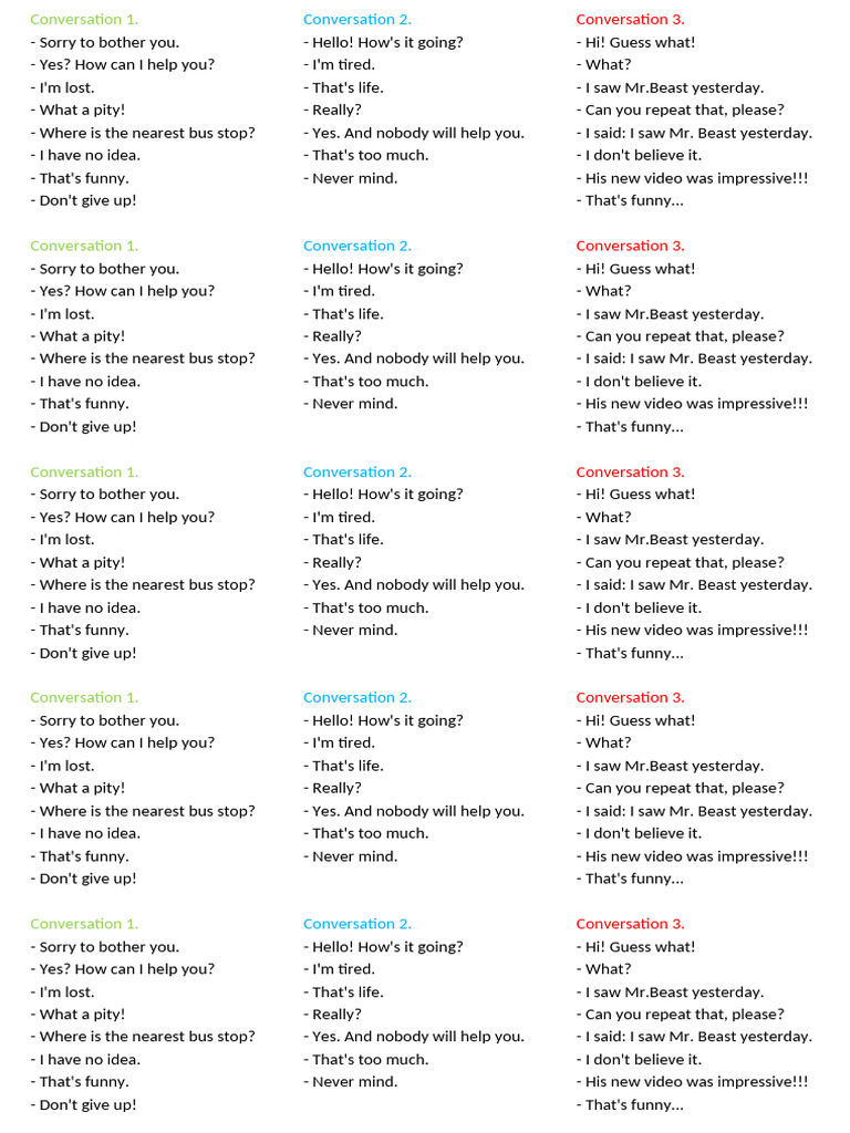 Conversation 1 | PDF