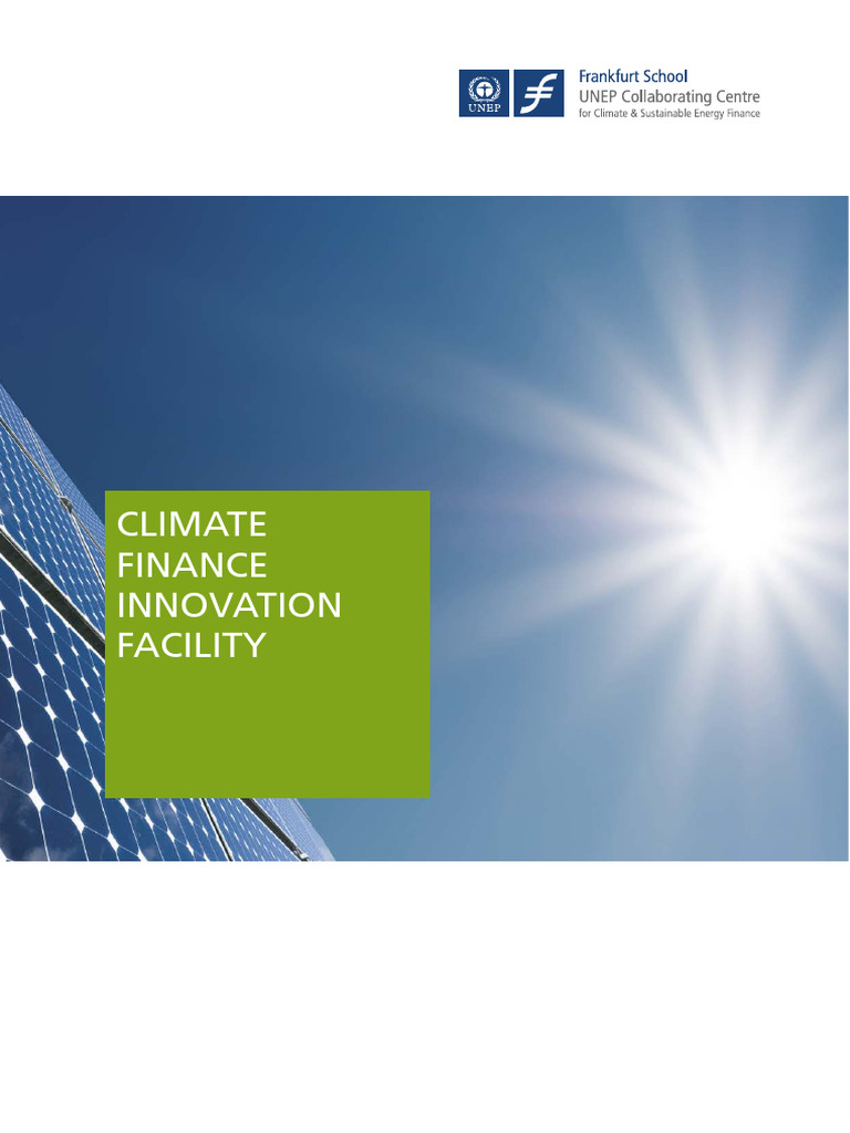 Climate Finance Innovation Facility - FS | PDF