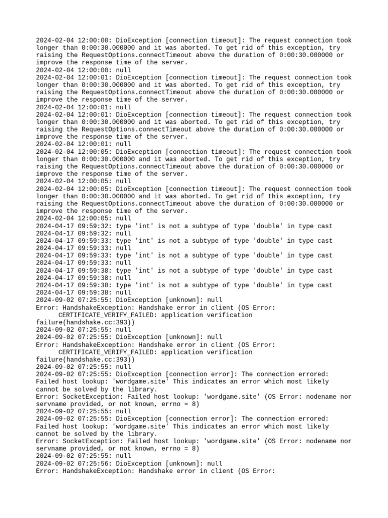 Error Logs | PDF