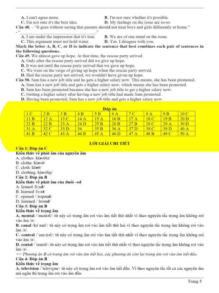ĐỀ THI THỬ THPTQG - CHUẨN CẤU TRÚC 2020 (ĐỀ 17) 5 | PDF