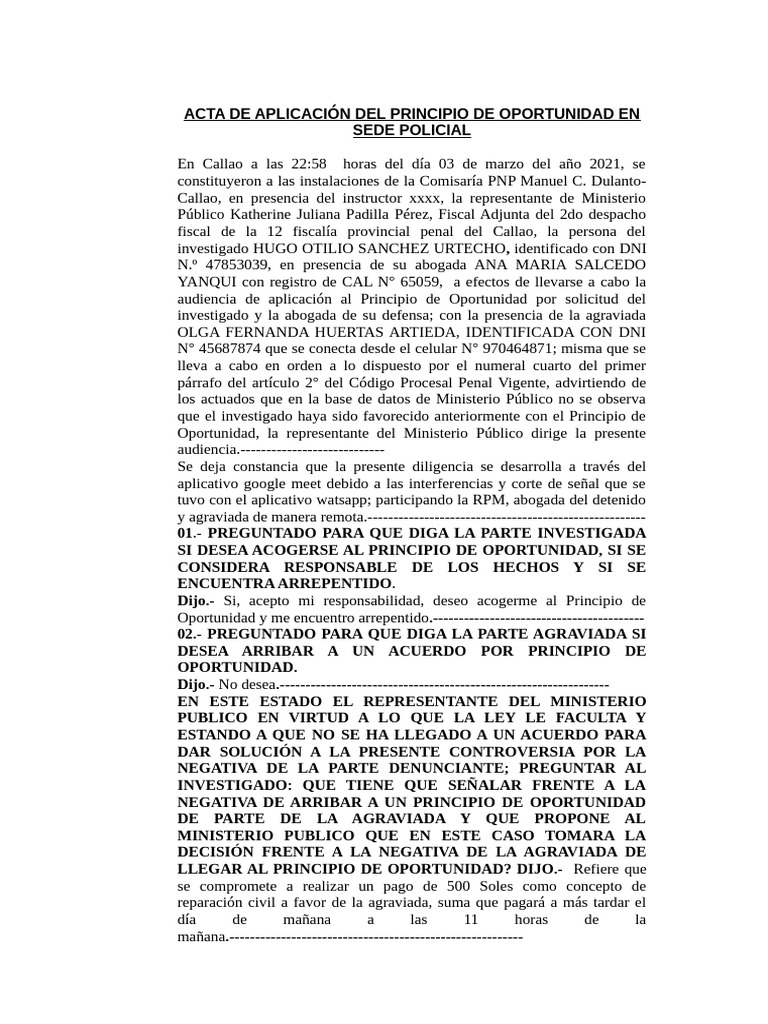 25-21 Acta Pop Sede Policial Sanchez Urtecho | PDF