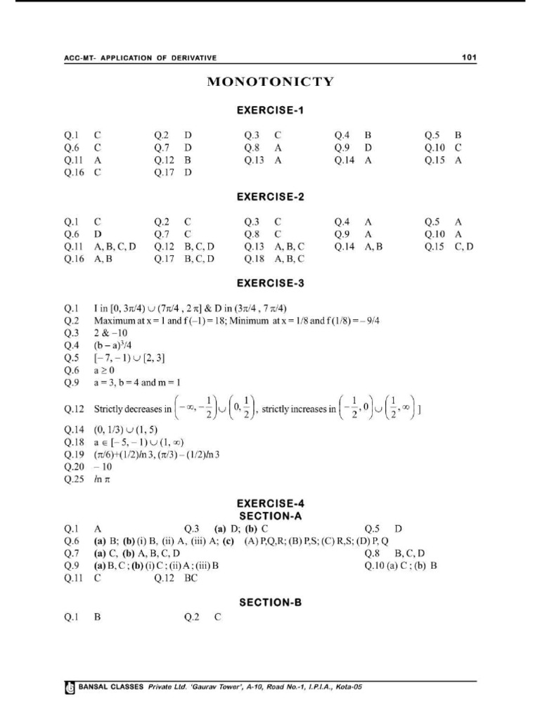 Monotonicity Key | PDF